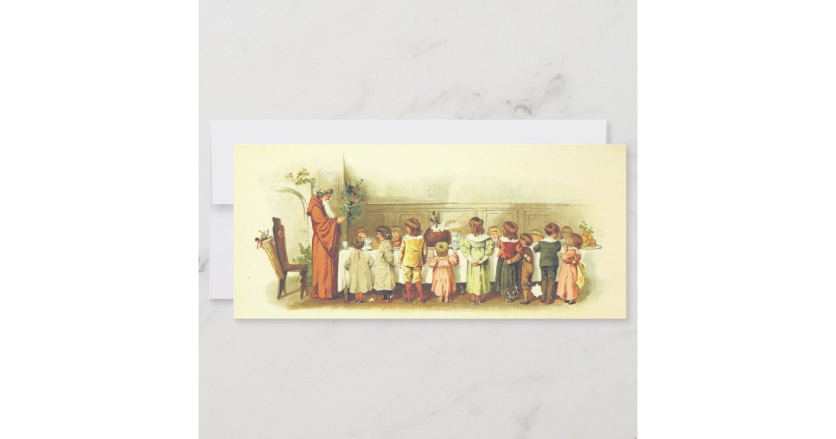 Vintage Father Christmas Praying with Children | Zazzle