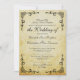 Vintage Faux Parchment Elegant Formal Wedding Invitation | Zazzle