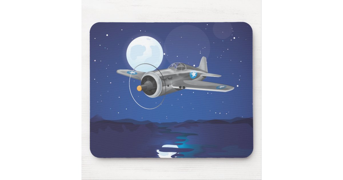 Vintage fighter Aircraft Mouse Pad | Zazzle