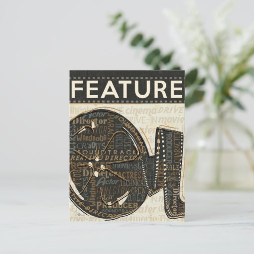 Vintage Film Reel Postcard | Zazzle
