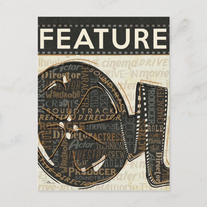 Vintage Film Reel Postcard | Zazzle.com