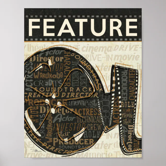 Vintage Film Reel Poster | Zazzle