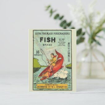 Vintage Firecracker Package Postcard | Zazzle