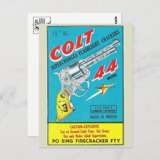 Vintage Firecracker Package Postcard | Zazzle