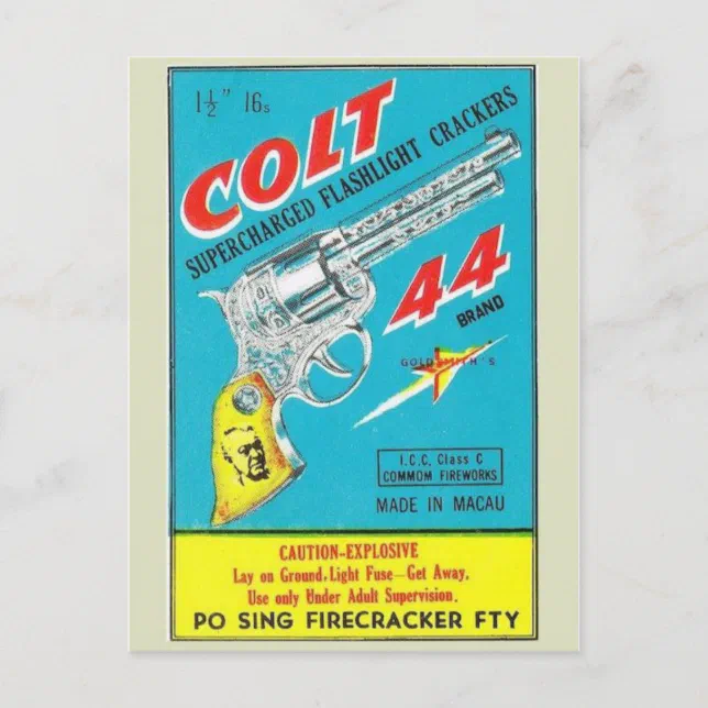 Vintage Firecracker Package Postcard | Zazzle