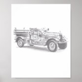 fire engine pencil drawing