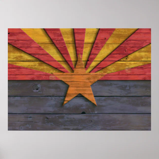 Vintage Flag of Arizona Poster | Zazzle