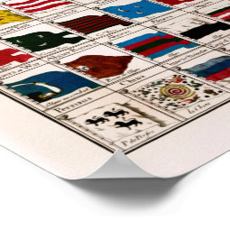 Vintage Flags of the World 1783 Poster | Zazzle