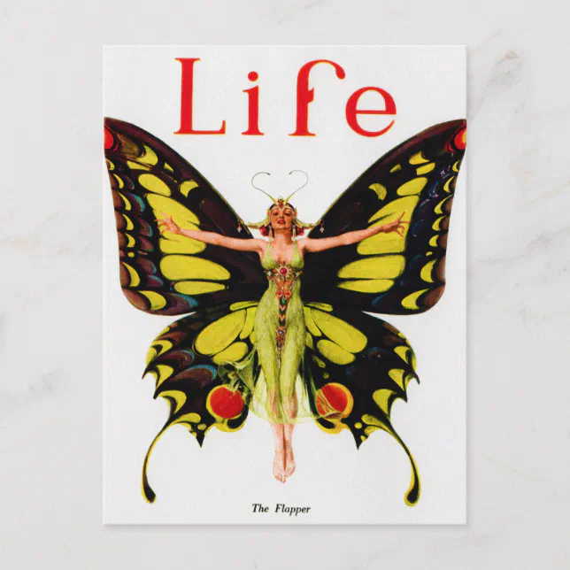 Vintage Flapper Life Magazine Postcard | Zazzle