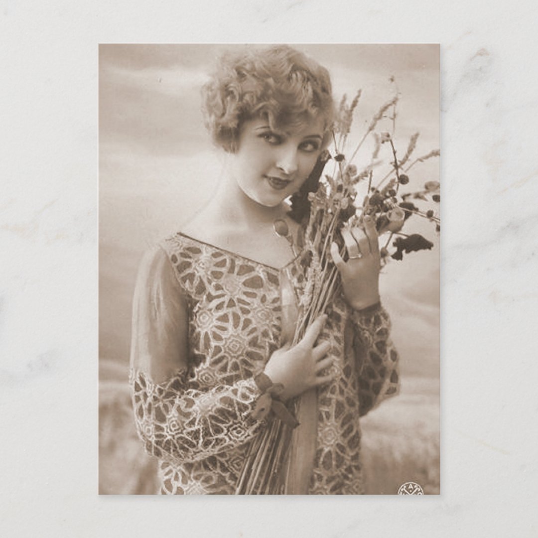 Vintage Flapper Photograph (150) Postcard | Zazzle