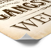 Vintage FLAPPERS and GANGSTERS WELCOME Sign Print | Zazzle