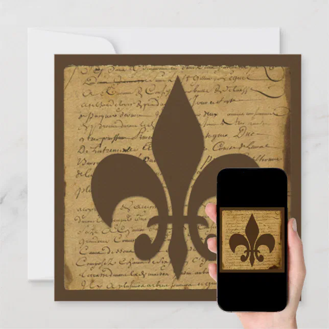 Vintage Fleur De Lis Wedding Invitation Zazzle