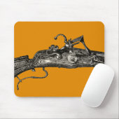 Vintage Flintlock Musket Rifle Gun Mousepad Yellow | Zazzle