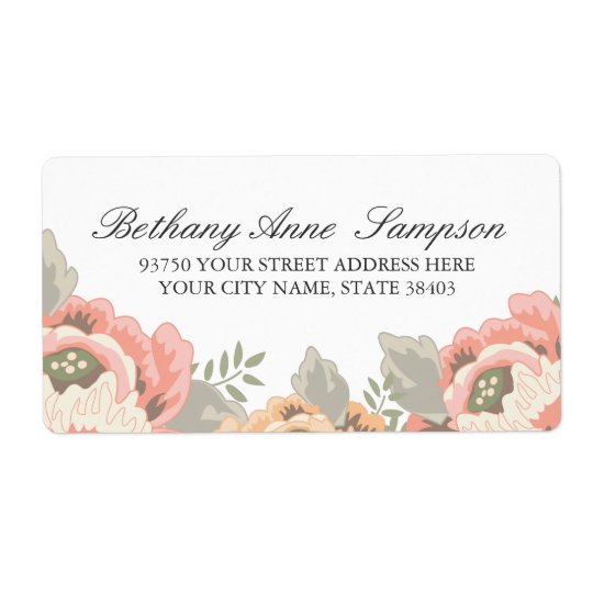 Vintage Floral Address Labels | Zazzle.com