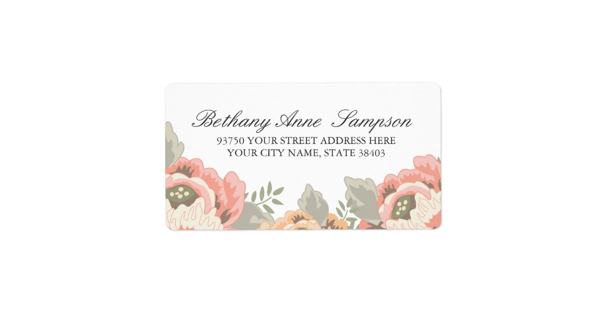 Vintage Floral Address Labels | Zazzle