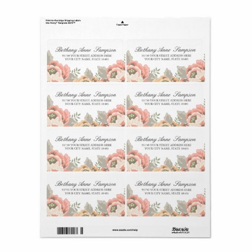 Vintage Floral Address Labels | Zazzle