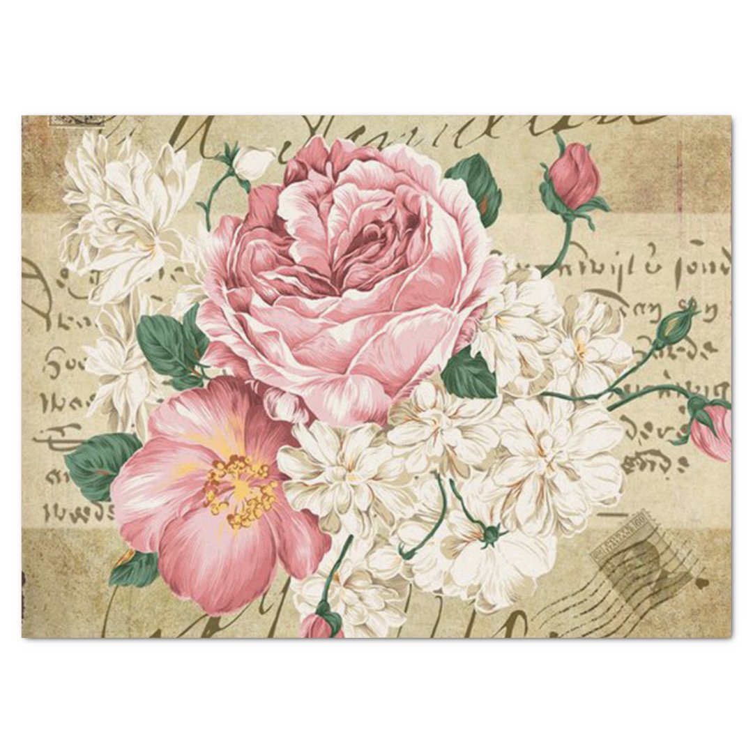 Vintage floral any purpose party tissue tissue paper | Zazzle