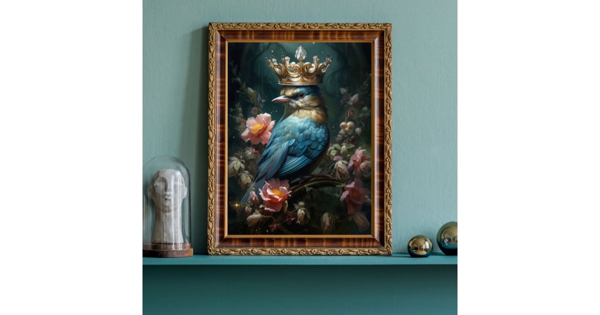 Vintage Floral Bird Starling Queen Decoupage Tissue Paper | Zazzle