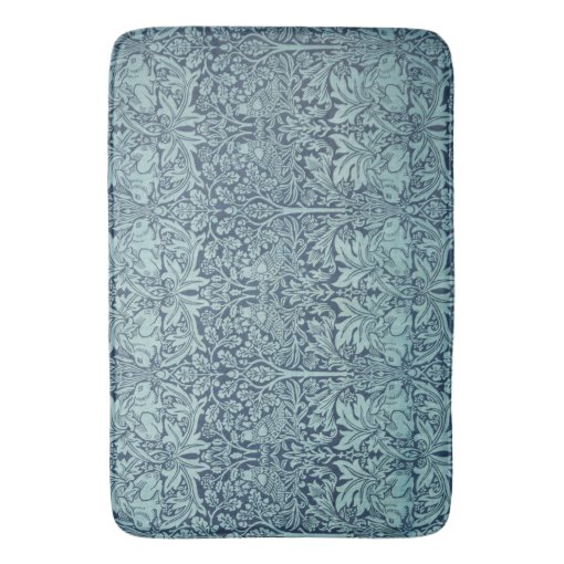 Vintage Floral Birds William Morris Brer Rabbit Bath Mat | Zazzle