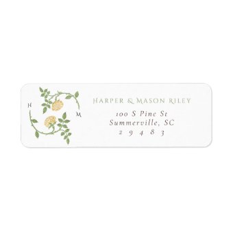 Vintage Floral Custom Return Address Label | Zazzle