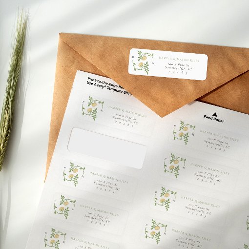 Vintage Floral Custom Return Address Label | Zazzle