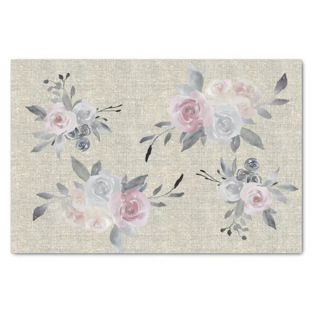 vintage floral decor rustic tissue paper | Zazzle