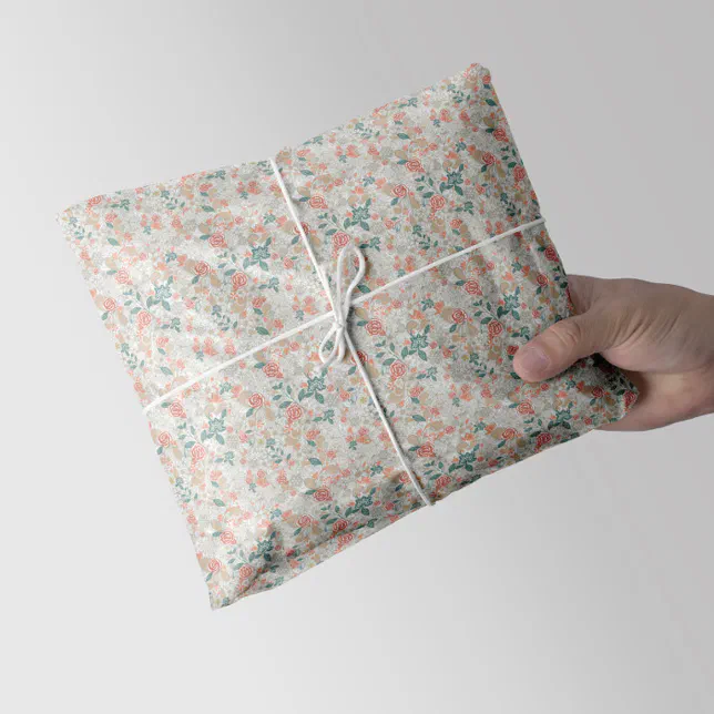 Vintage Floral Flower Seamless Pattern Tissue Paper | Zazzle