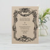 Vintage Floral & Fruit Baroque Rococo Wedding Invitation | Zazzle