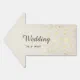 Vintage Floral Gold Wedding This Way Arrow Sign | Zazzle