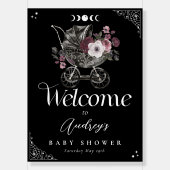 Vintage Floral Gothic Stroller Baby Shower Welcome Foam Board | Zazzle
