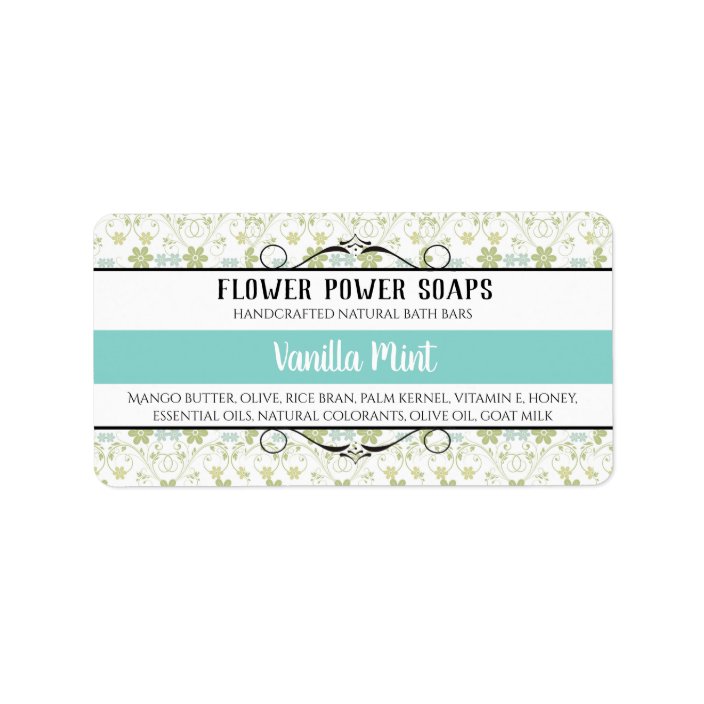 Vintage floral handmade soap bath scent labels | Zazzle.com