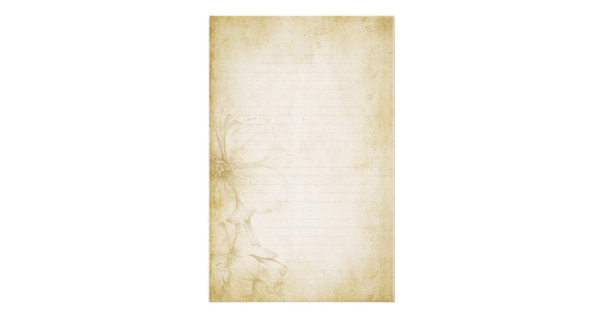 Vintage Floral Journal Note Paper | Zazzle.com