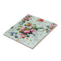 Vintage Floral Pattern Tile | Zazzle