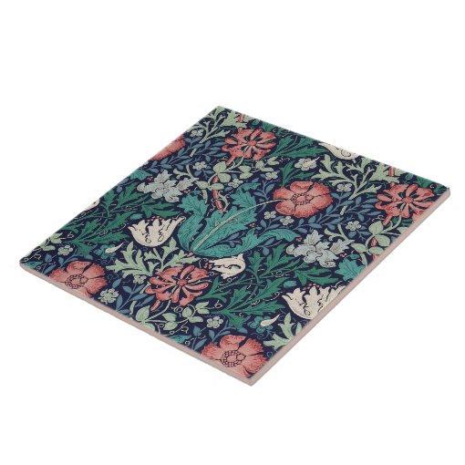 Vintage Floral Pattern, William Morris Ceramic Tile | Zazzle
