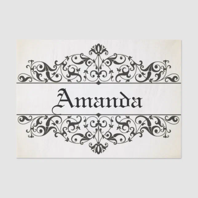 Vintage Floral Personalized Tissue Paper | Zazzle