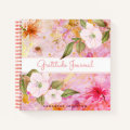 Vintage floral pink watercolor gratitude journal | Zazzle