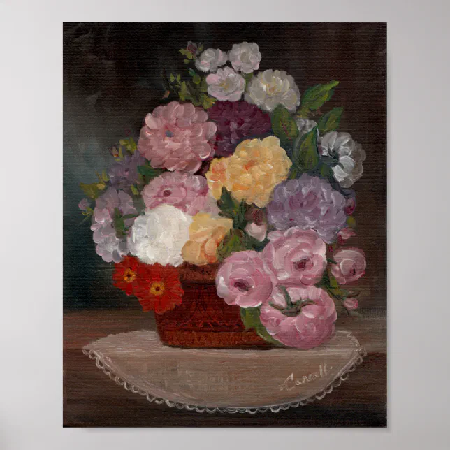 Vintage Floral Poster | Zazzle