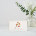 Vintage Floral Red Orange Flowers Calling Card | Zazzle