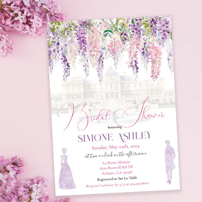 Vintage Floral Regency Era Bridal Shower Invitation | Zazzle