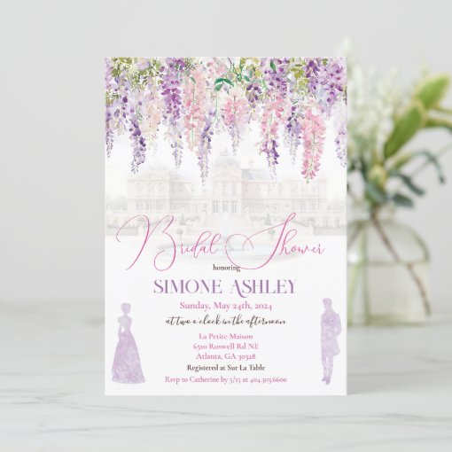 Vintage Floral Regency Era Bridal Shower Invitation | Zazzle