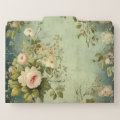 Vintage Floral Rose Greenery Decoupage File Folder | Zazzle