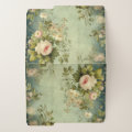 Vintage Floral Rose Greenery Decoupage File Folder | Zazzle