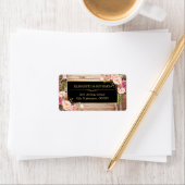 Vintage Floral Rustic Country Wood Knot Decor Label | Zazzle
