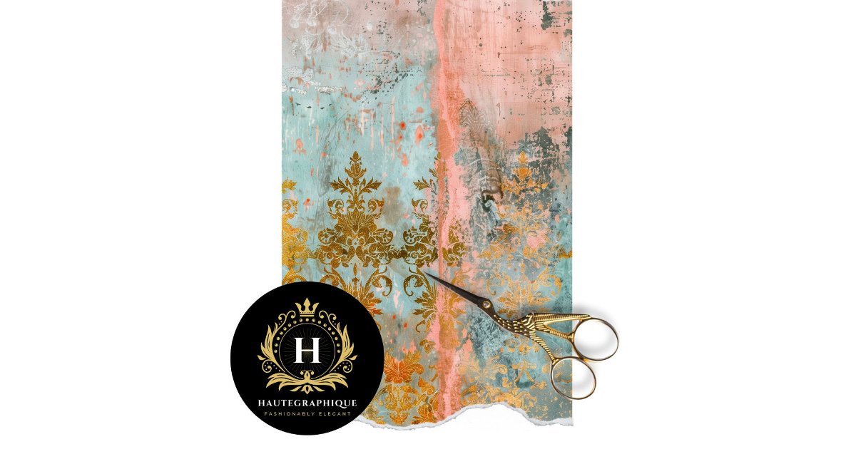 Vintage Floral Rustic Texture French Decoupage Tissue Paper | Zazzle