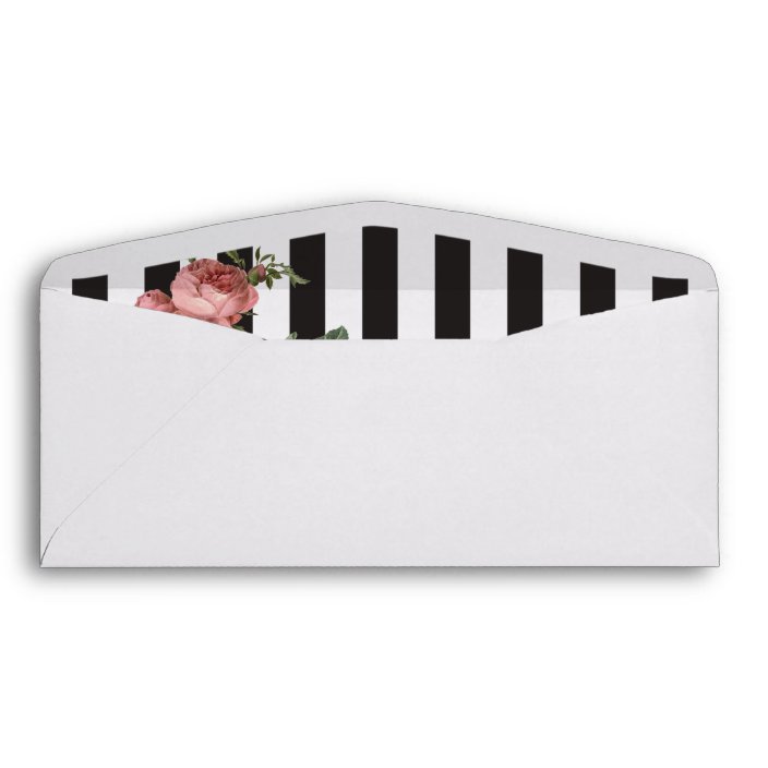 Vintage Floral Striped Envelope | Zazzle.com
