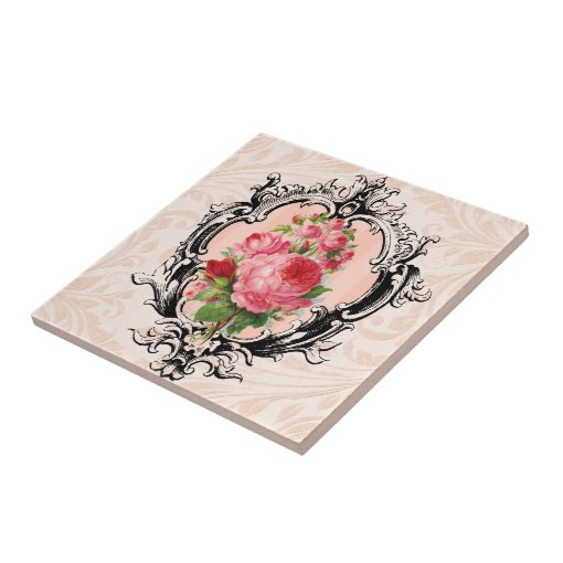 Vintage Floral Tile | Zazzle