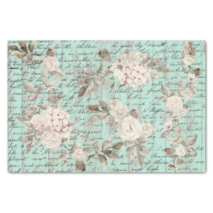 vintage floral tissue paper | Zazzle