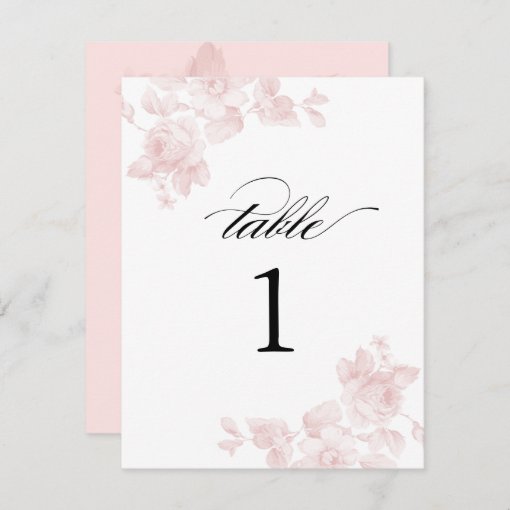 Vintage floral wedding | Table numbers | Zazzle