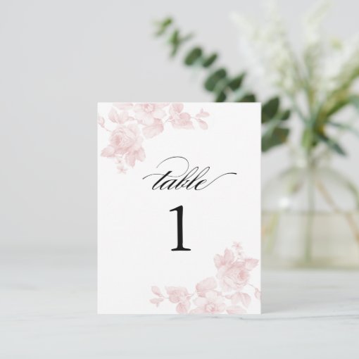 Vintage floral wedding | Table numbers | Zazzle