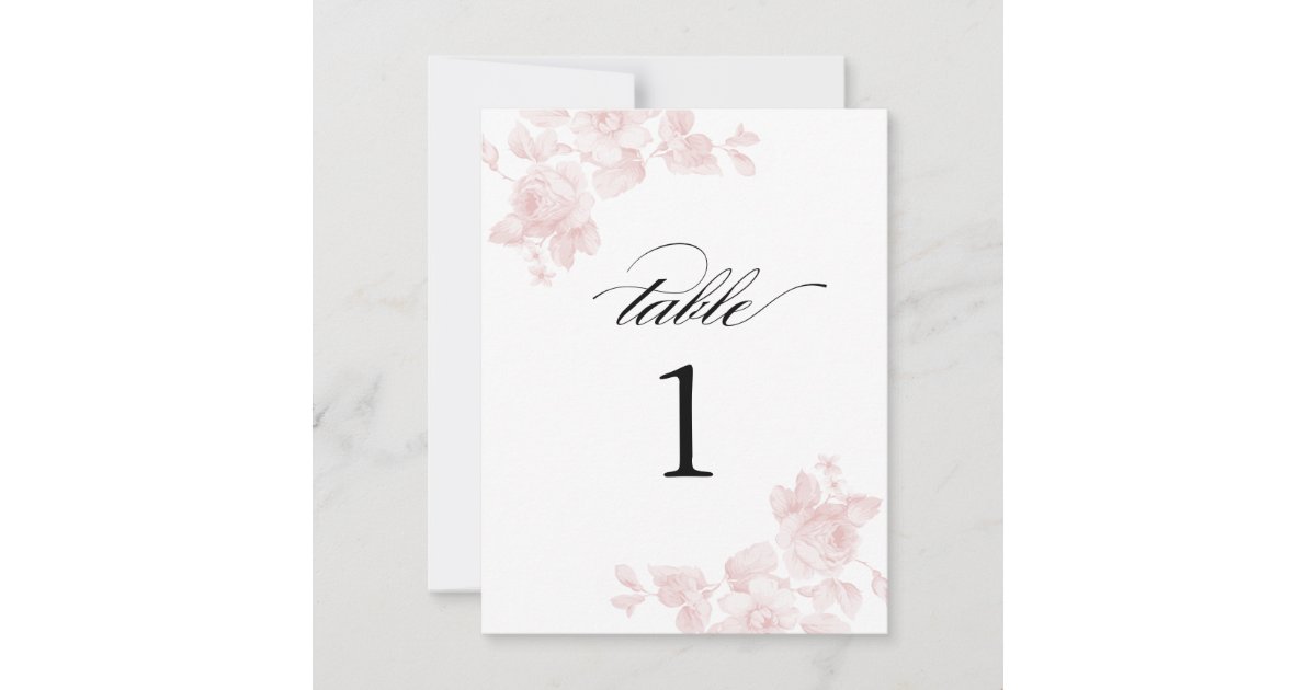 Vintage floral wedding | Table numbers | Zazzle